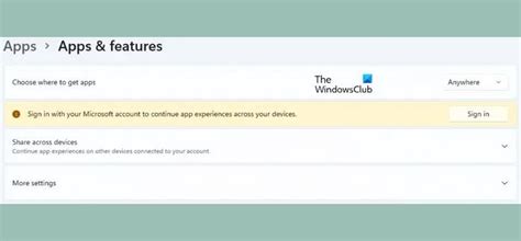 Sign In With Your Microsoft Account To Continue App Experiences
