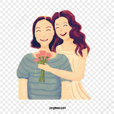 미소 어머니 스마일웃고함께확대 Png 일러스트 무료 다운로드 Lovepik