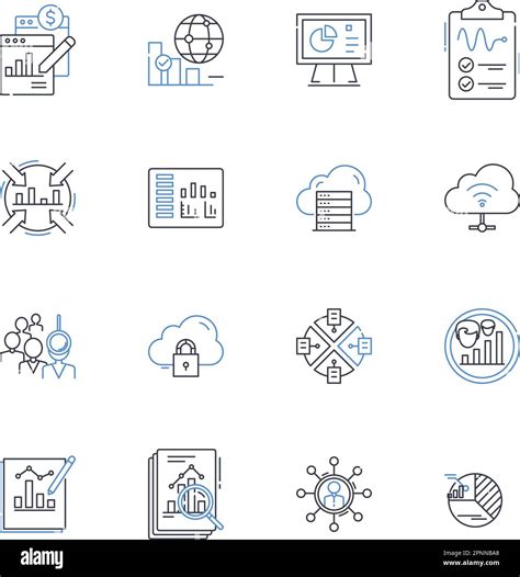 Wireless Communications Line Icons Collection Wifi Bluetooth Radio Antenna Cellular