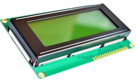 20x4 character lcd display black on yellow green jhd204a hd44780 buy online