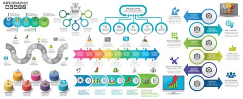 Timeline Infographics Design Template Options Process Diagram Vector Art At Vecteezy