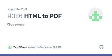Html To Pdf · Issue 386 · Spipuhtml2pdf · Github