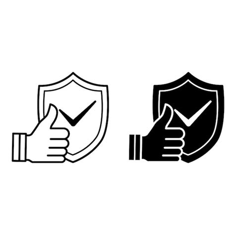 Premium Vector Reliability Icons Black And White Vector Icons Of