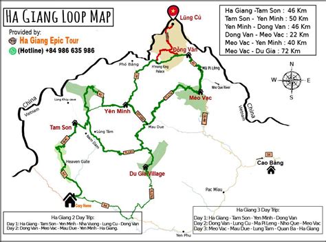 Ha Giang Loop Map Ha Giang Loop Tour