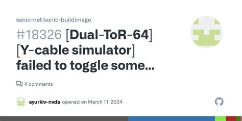 Dual Tor 64 Y Cable Simulator Failed To Toggle Some Mux Ports To