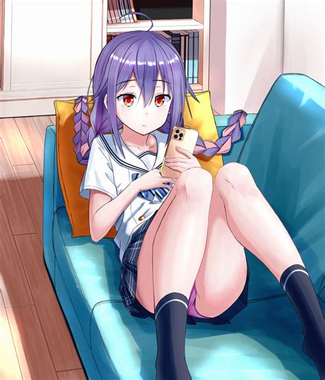 Urushiushiru Original Braided Twintails Absurdres Commentary