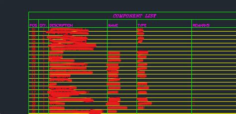Autocad Automatically Generate List With Names And Pointers For Components Inside Drawing