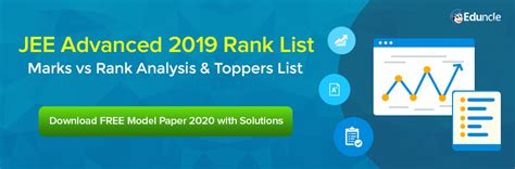 JEE Advanced Rank List List Of Toppers Marks Vs Rank Analysis
