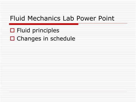 PPT Fluid Mechanics Lab PowerPoint Presentation Free Download ID 5375309