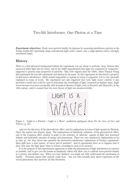 Two Photon Interference Pdf Diffraction Photon