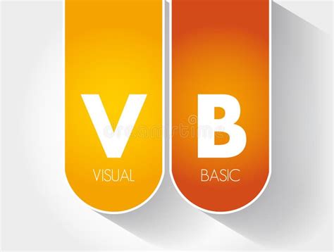 VB Visual Basic Acronym Technology Concept Background Stock Illustration Illustration Of