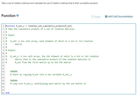 Solved Take A Set Of Rotation Matrices And Calculate The Set Chegg