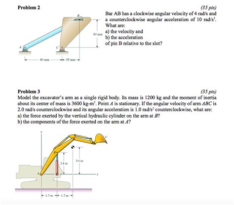 solved bar ab has a clockwise angular velocity of 4 rad s