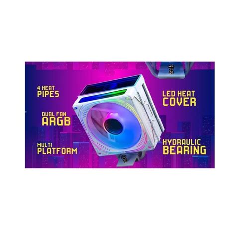 Jual Cube Gaming Illumine Mirror Rgb Top Cover 4 Copper Heat Pipes Single Fan 12cm