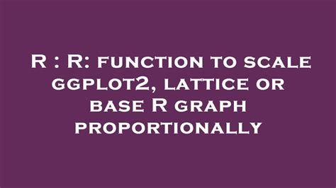 R R Function To Scale Ggplot2 Lattice Or Base R Graph