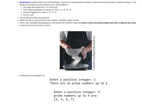solved excercise 4 implement the sieve of eratosthenes
