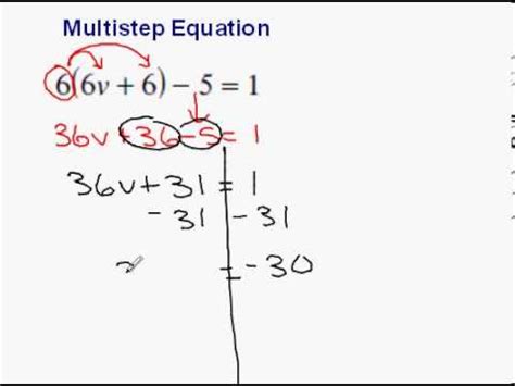 Multi Step Equations With Distributive Property Worksheet Di