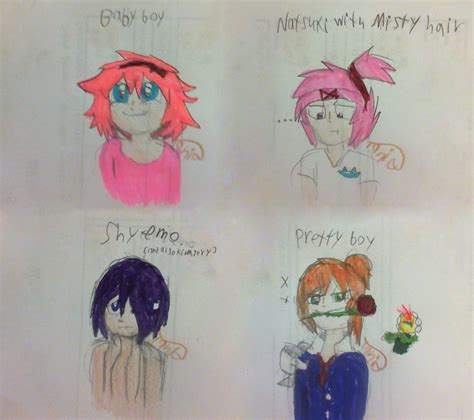 I Drew The Genderbent Dokis Satori Naruki Yuki And Monick But I Drew Them With A Trait In