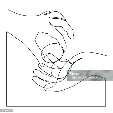 손은 부활절 달걀 한 줄 예술 손으로 그린 손바닥 연속 윤곽을 클릭합니다 기독교 파스카 전통적인 디자인 축제 장식 편집 가능한