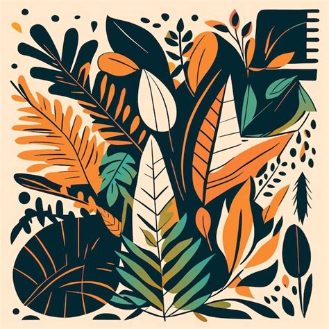 Premium Vector Rainforest Flora Vector Collection