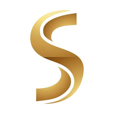 Premium Vector Golden Letter S Symbol On A White Background Icon 3