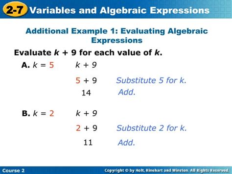Lesson Variable And Algebraic Expressionsppt