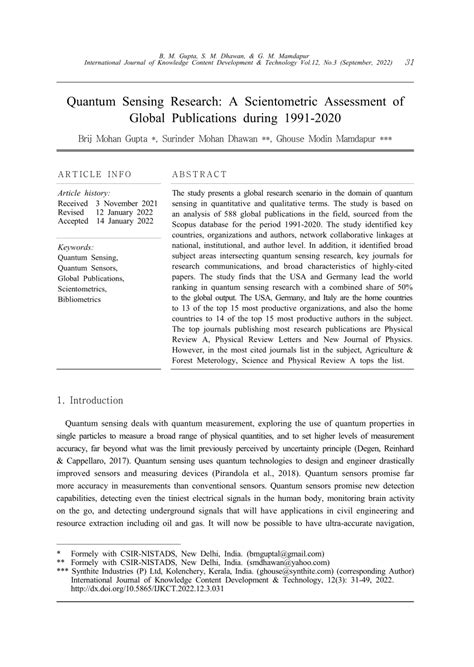 pdf quantum sensing research a scientometric assessment of global
