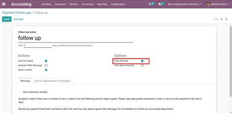 Customer Payment Follow Up In Odoo 13