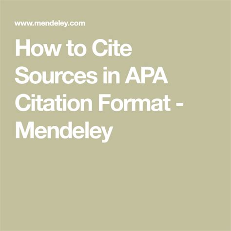 How To Cite Sources In Apa Citation Format Artofit
