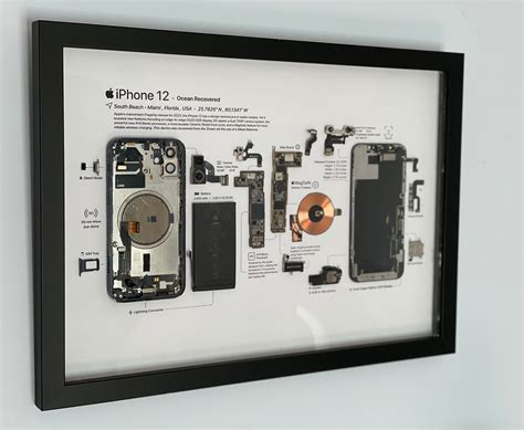 Iphone 12 Teardown Art Digital Template Apple Iphone Framed