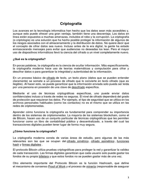 Cap 1 Criptografía Y Blockchain Descargar Gratis Pdf Clave
