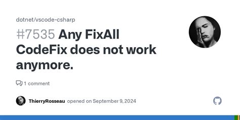 Any Fixall Codefix Does Not Work Anymore · Issue 7535 · Dotnetvscode