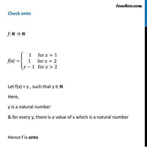 Example Show F F And F X X Is Onto