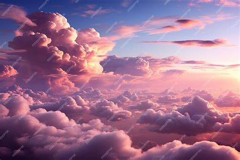 Colorful Clouds In The Sky Abstract Background With Copy Space Premium Ai Generated Image