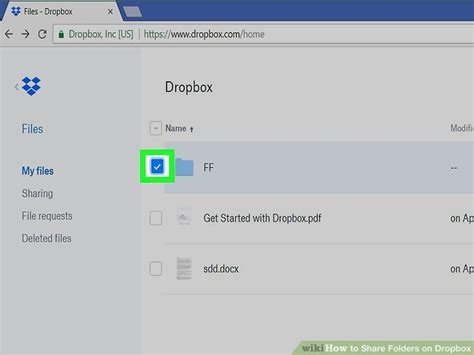 how to share folders on dropbox with pictures wikihow