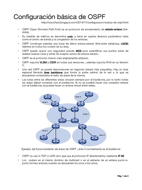 Configuracion Basica Ospf Pdf Arquitectura De Internet Estándares De Internet