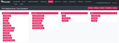 howler backend active admin create a pre registration event howler