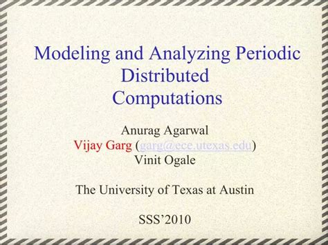 Ppt Modeling And Analyzing Periodic Distributed Computations