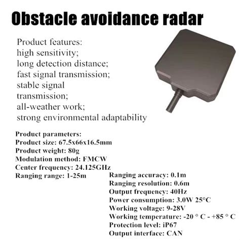 Obstacle Avoidance Radar With Hub Module For Diy Agricultural Plant Protection Spray Drones