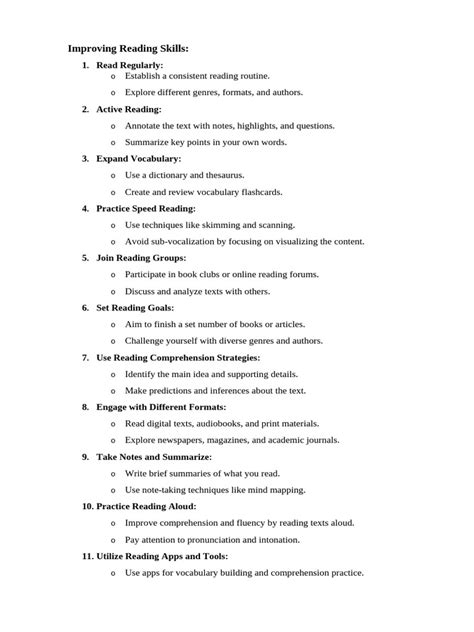 L1improving Reading Skills Pdf Reading Comprehension Cognition