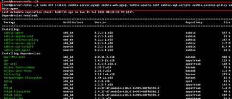how to install the zabbix monitoring tool on rocky linux vitux