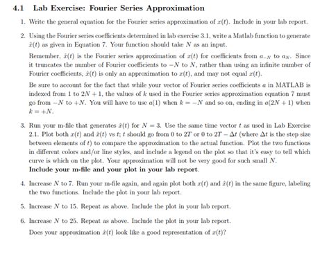 41 Lab Exercise Fourier Series Approximation 1