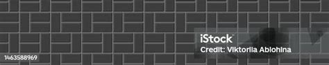 블랙 바구니 짜기 타일 수평 모자이크 레이아웃 주방 백스플래쉬 텍스처 욕실 샤워실 또는 화장실 바닥 포장 표면 돌 또는 세라믹 벽돌 벽 배경 0명에 대한 스톡 벡터 아트 및