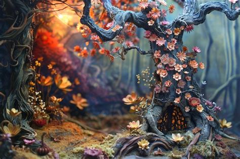 Enchanted Tree with Hidden Door | Premium AI-generated image