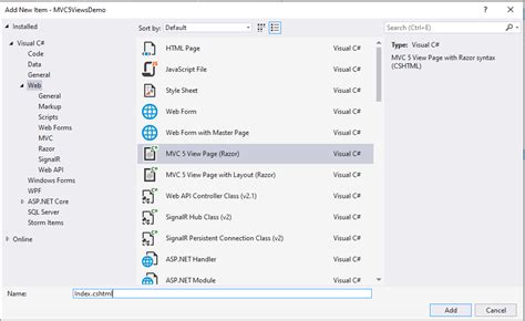 Views In ASP NET MVC