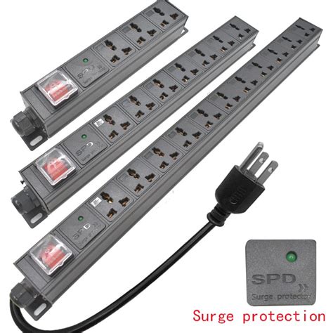 Pdu Power Distribution Unit 2 24 Ways Output Universal Socket Surge Protection Pdu Us Plug 2m