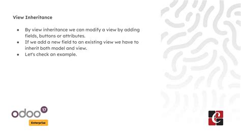 View Inheritance In Odoo 17 Odoo 17 Slides Pptx Technology And Computing
