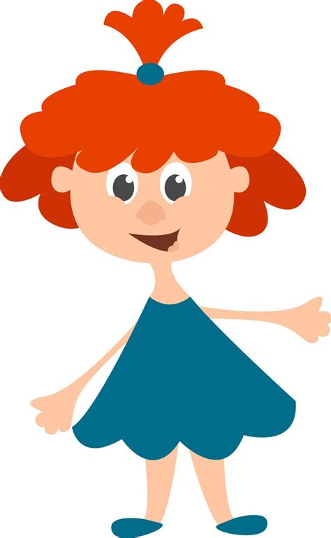 Ginger Girl Illustration Vector On White Background 13693858 Vector