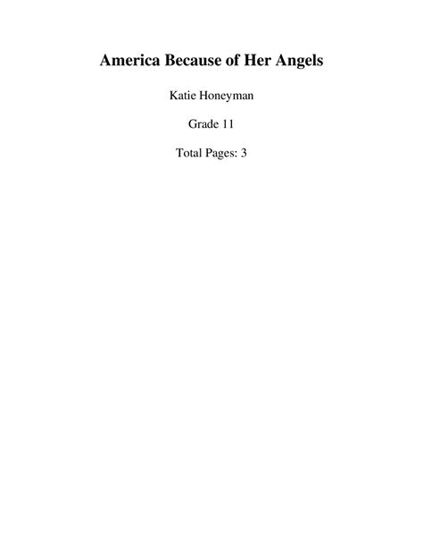 America Because Of Her Angels Exercises Latin Docsity