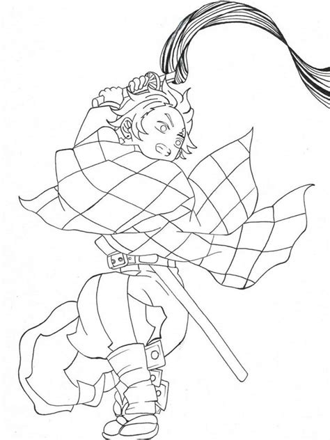 Demon Slayer Coloring Page